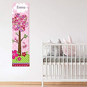 Personalized Growth Chart for Kids, Floral Pink - I See Me!