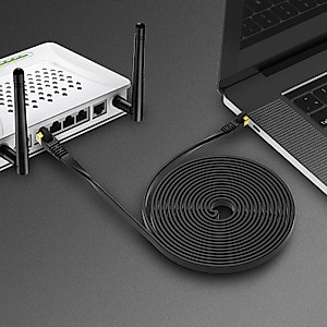 KASIMO Cat 7 Ethernet Cable 5 FT, Cat 7 Gigabit LAN Network Cable RJ45 High-Speed Flat Ethernet Cable 10Gbps 600Mhz/s STP Compatible with PC,Game Console,PS4, PS5,Switch,Modem,Smart TV,Patch Panel