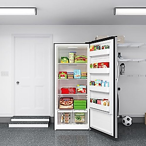 KoolMore KM-RUF-21S 21 cu. ft. Upright Convertible Freezer/Refrigerator, 2-in-1 Appliance, Storage for Fresh or Frozen Food and Drinks, Clear Shelves and Drawers [Silver]