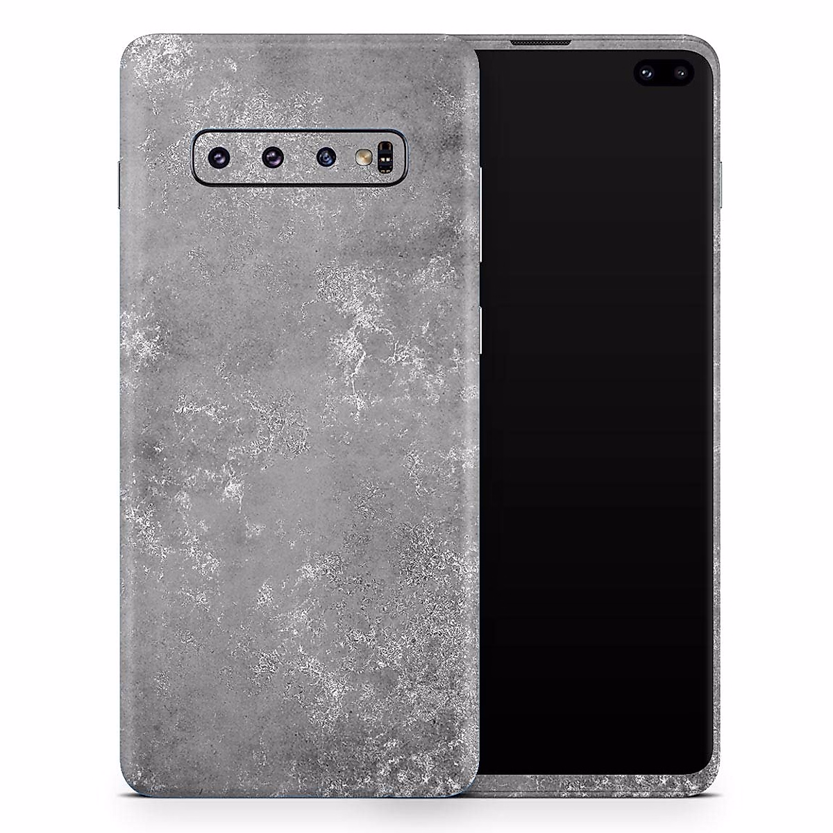 DesignSkinz Distressed Silver Texture v13 Protective Vinyl Decal Wrap Skin Cover Compatible with The Samsung Galaxy S20 (Screen Trim & Back Glass Skin)
