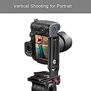 DSLR Camera L Bracket Vertical Horizontal Switching Tripod Quick Release Plate Compatible with Canon Nikon Sony DJI Osmo Ronin Zhiyun Stabilizer Tripod Monopod