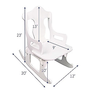MyBambino Personalized Child's Butterfly Puzzle Rocking Chair Toddler Girl Rocker Flowers