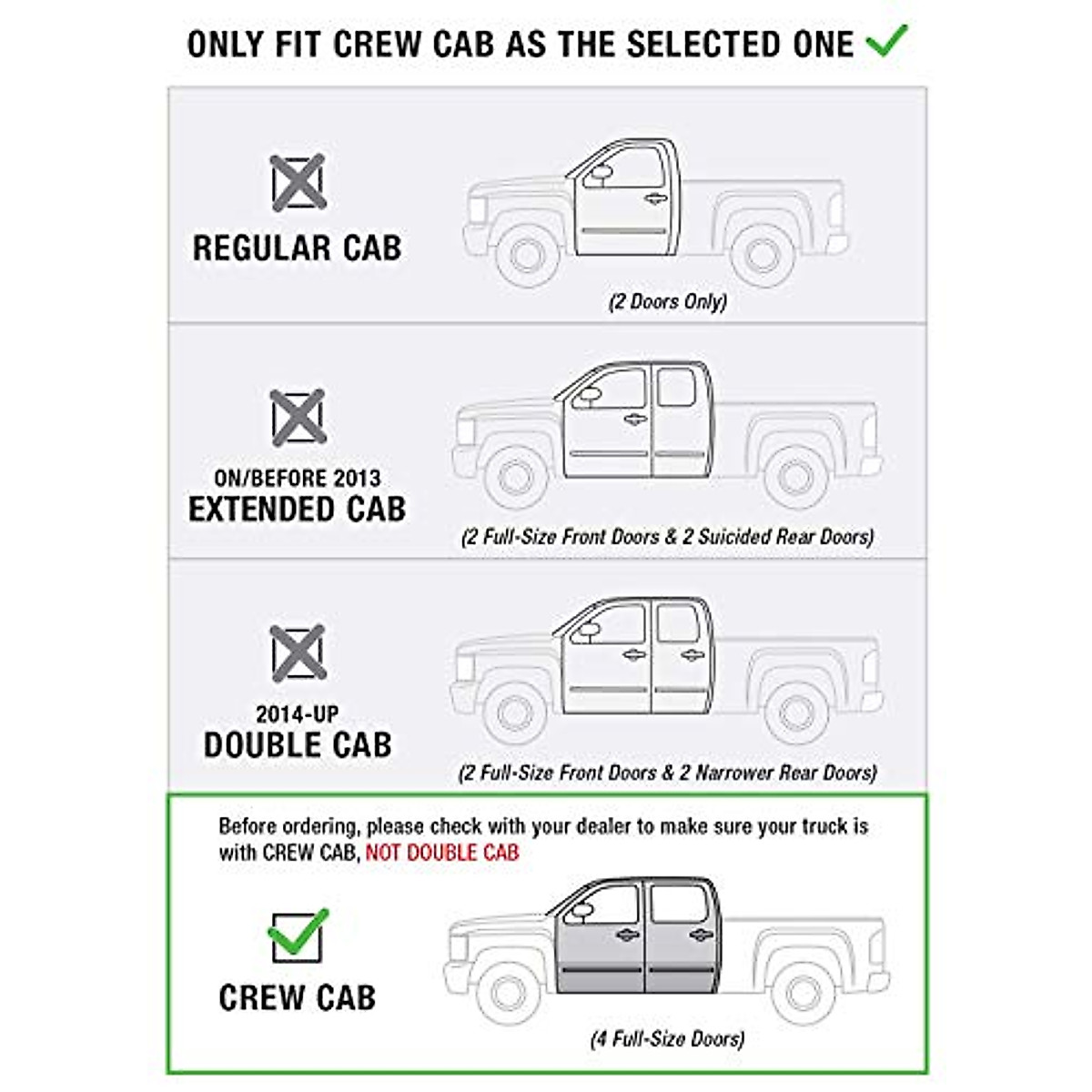 Raptor Series Nerf Bars Side Steps 4in Oval Black Curved for 07-18 Silverado/Sierra 1500/2500/3500 Crew Cab