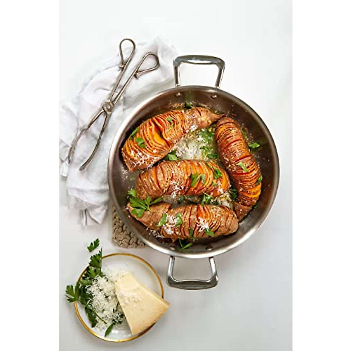 360° Fry Pan 11.5" with Short Handles, Stainless Steel Cookware, Hand Crafted in the United States, Induction Cookware.