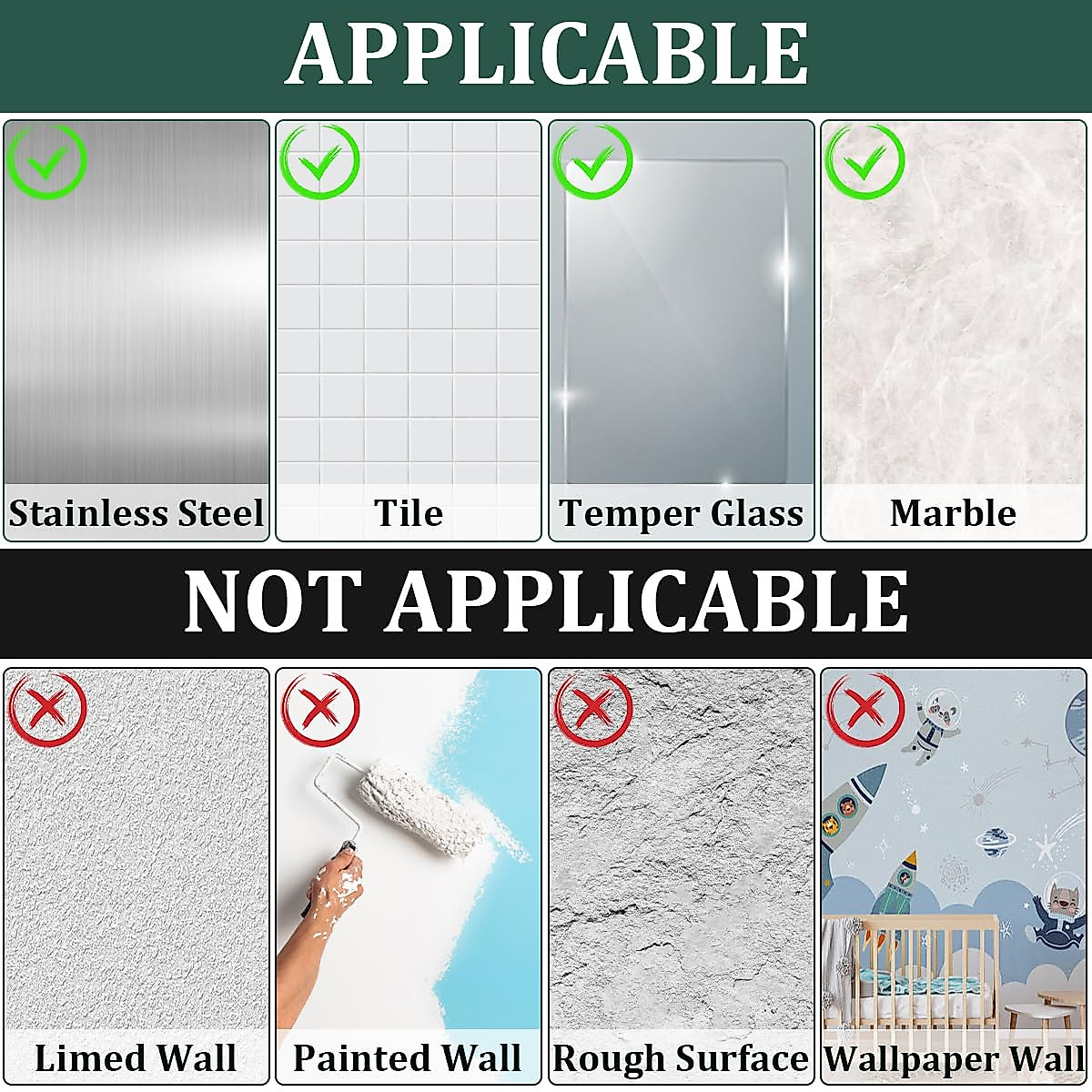 12 Pack Shower Caddy Adhesive Replacement, Transparent Strong Adhesive Hooks, Waterproof No Drilling Shower Shelf Adhesive for Shower Caddy, Bathroom Storage Kitchen