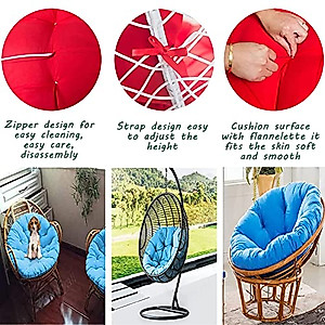 MHUQIA Swing Egg Chair Cushion Replacement, Large Hanging Chair Cushion Only, Waterproof Sun-Resistant Durable Garden Hammock Chair Cushion, Basket Chair Cushion (J 70x70cm)