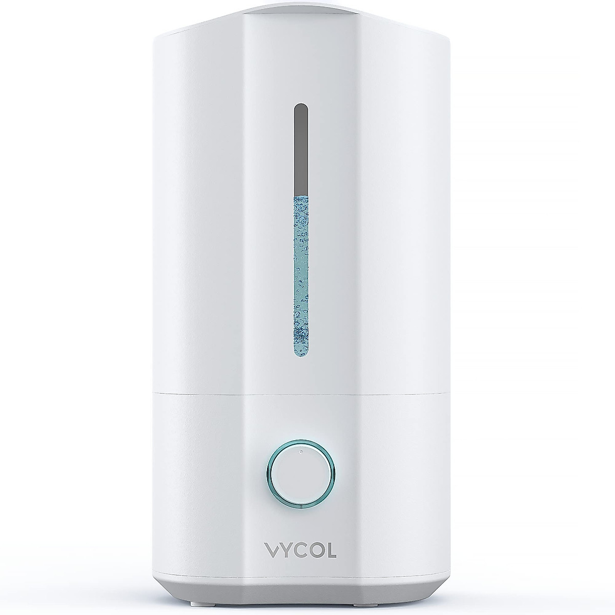 VYCOL Humidifiers for Bedrooms, 4L Ultrasonic Top Fill Cool Mist Humidifier for Large Room, Plants, Super Quiet, Lasts up to 65 Hours, Auto Shut-Off Air Vaporizer for Baby, Kids & Nursery White