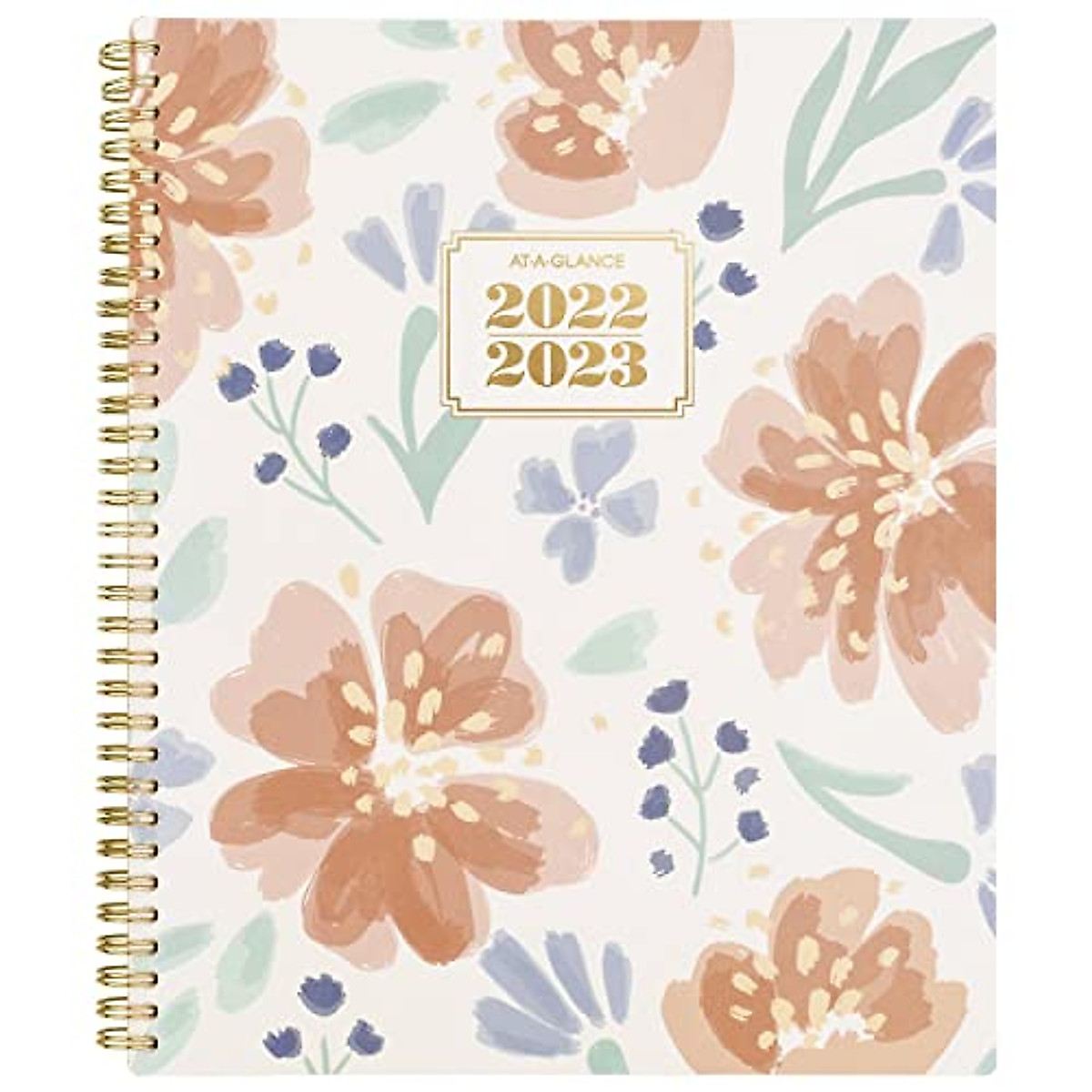 AT-A-GLANCE 2022-2023 Planner, Weekly & Monthly Academic, 8-1/2" x 11", Large, Badge Floral (1613F-905A)