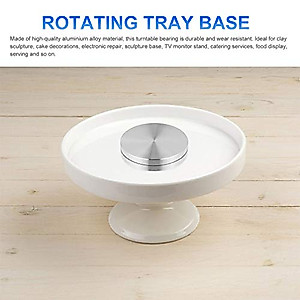 EXCEART Rotating Cake Stand Turntable Cake Rotator Base Bearing Aluminium Alloy Revolving Cake Stand Spinner For Cake Decorations Pastries Cupcake