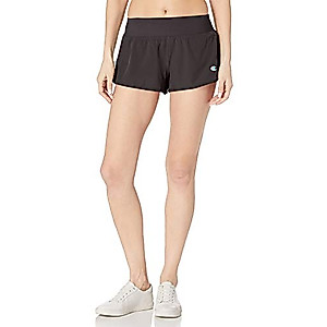 Champion Sport, Moisture Wicking, Lightweight Gym Shorts for Women, C Logo, 2.5", Black, Small
