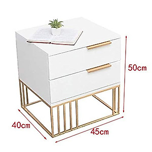 CXDTBH Metal Frame Wood Rectangle Side Accent Living Room Storage Shelf End Table (Color : D)