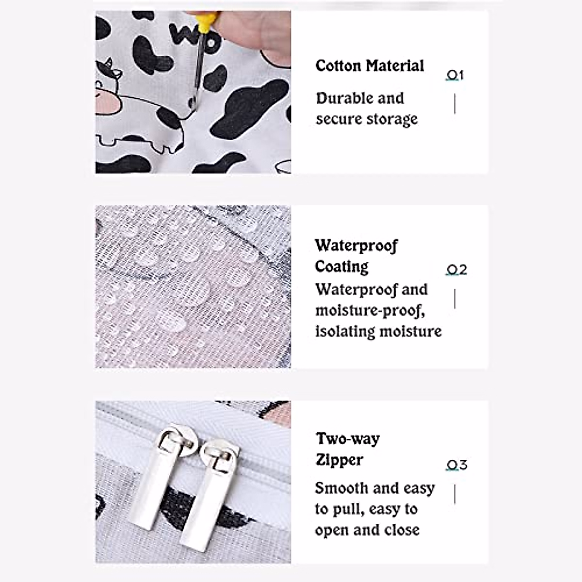 Largecapacity Storage Bag With Handle, Foldable Storage Bucket For Quilt Blanket, Breathable Clothes Storage, Largecapacity Storage Bag for Blankets,clothes, Pillows, Quilts