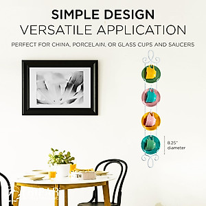 Augusta Vertical Antique White Cup & Saucer Wall Rack, Antique White