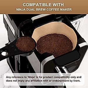 Disposable Coffee Paper Filters for Ninja Dual Brew Coffee Maker, 100 Pcs #4 Cone Replacement Filter Compatible with Ninja DualBrew Pro CFP301 CFP201 Coffee Maker Ninja Coffee Filter