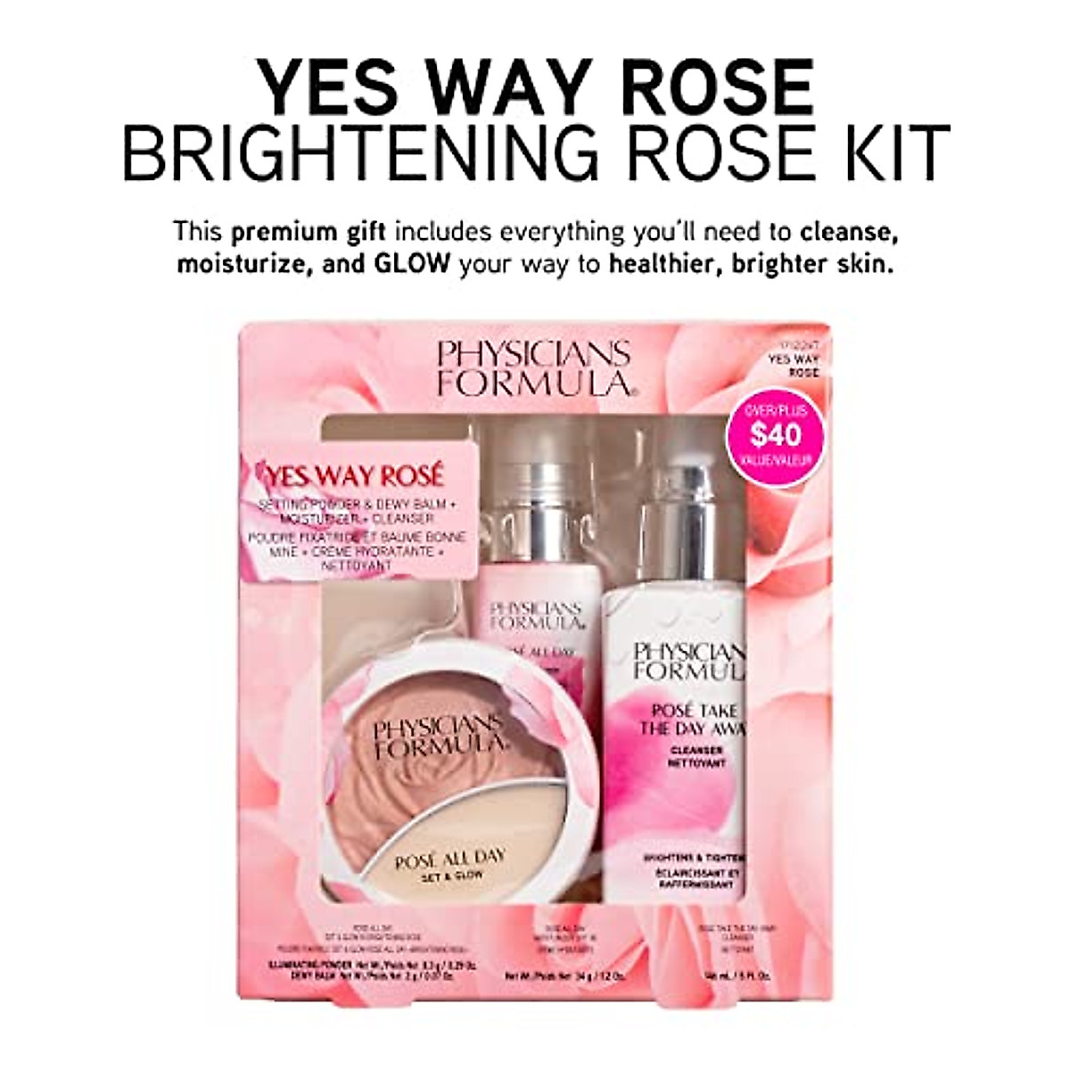 Physicians Formula Yes Way Rosé Balm, Brightening Rose, 0.94 Lbs