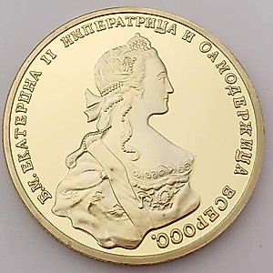 Exquisite Collection of Commemorative Coins Russian 1741 Tsarist Empire Queen Elizabeth Commemorative Double-Headed Eagle Foreign Coin Commemorative Coin