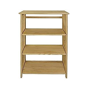 Casual Home "Soho Manhattan 4-Shelf Folding Bookcase 26"" Wide - Natural (333-40)