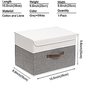 Yawinhe 2-Pack Large Storage Basket, Shelf Basket, Collapsible Storage Bin, Storage Baskets for Baby Clothes Toys Books Organizing