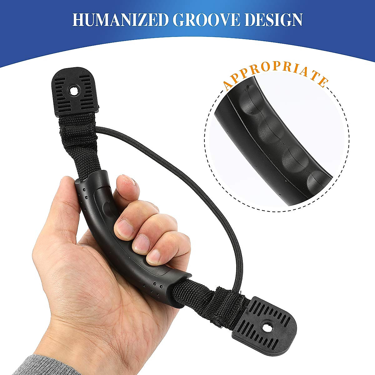 Anndason 2 Pcs Black Kayak Canoe Boat Side Mount Carry Handles/Paddle Park Kayak Handles and Hardwares