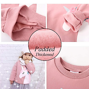 WELAKEN Fleece Unicorn Sweatshirts for Girls Toddler & Kids II Little Girl's Pullover Tops Sweaters & Hoodies 8 Years