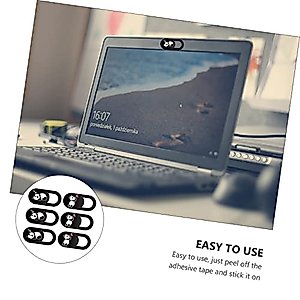 SOLUSTRE Computer Camera Computers Laptops 6pcs Web Pattern Laptop Slide Camera Webcam Self Tablet Adhesive Phone Decoration with Blocker Cover Lovely Computer Camera Pc Camera
