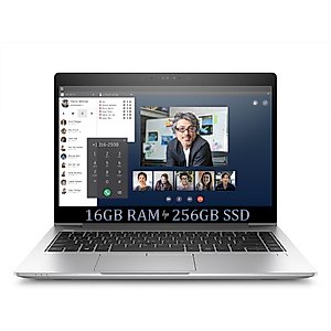 HP Elitebook MT44 Mobile Laptop, Thin Client 14.0" FHD 1080p Business Notebook, AMD Ryzen 3-2300, 16GB DDR4 SDRAM 256 GB SSD, Quad-Core (4 Core), Wi-Fi, Bluetooth, Camera, Windows 10 Pro (Renewed)