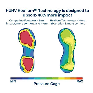 HUHV Max Cushion Arch Pod Tech Recovery Women's Slide - Light Grey, Size 9 US