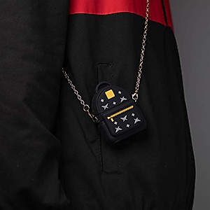 Jowhep Case for AirPod 2/1 Backpack Luxury Design Cute Silicone Cover Fashion Cool Funny Soft Stylish Fun Girly for Air Pods Girls Women Teen Kawaii Shell Cool Chain Cases for AirPods 1/2 Bag