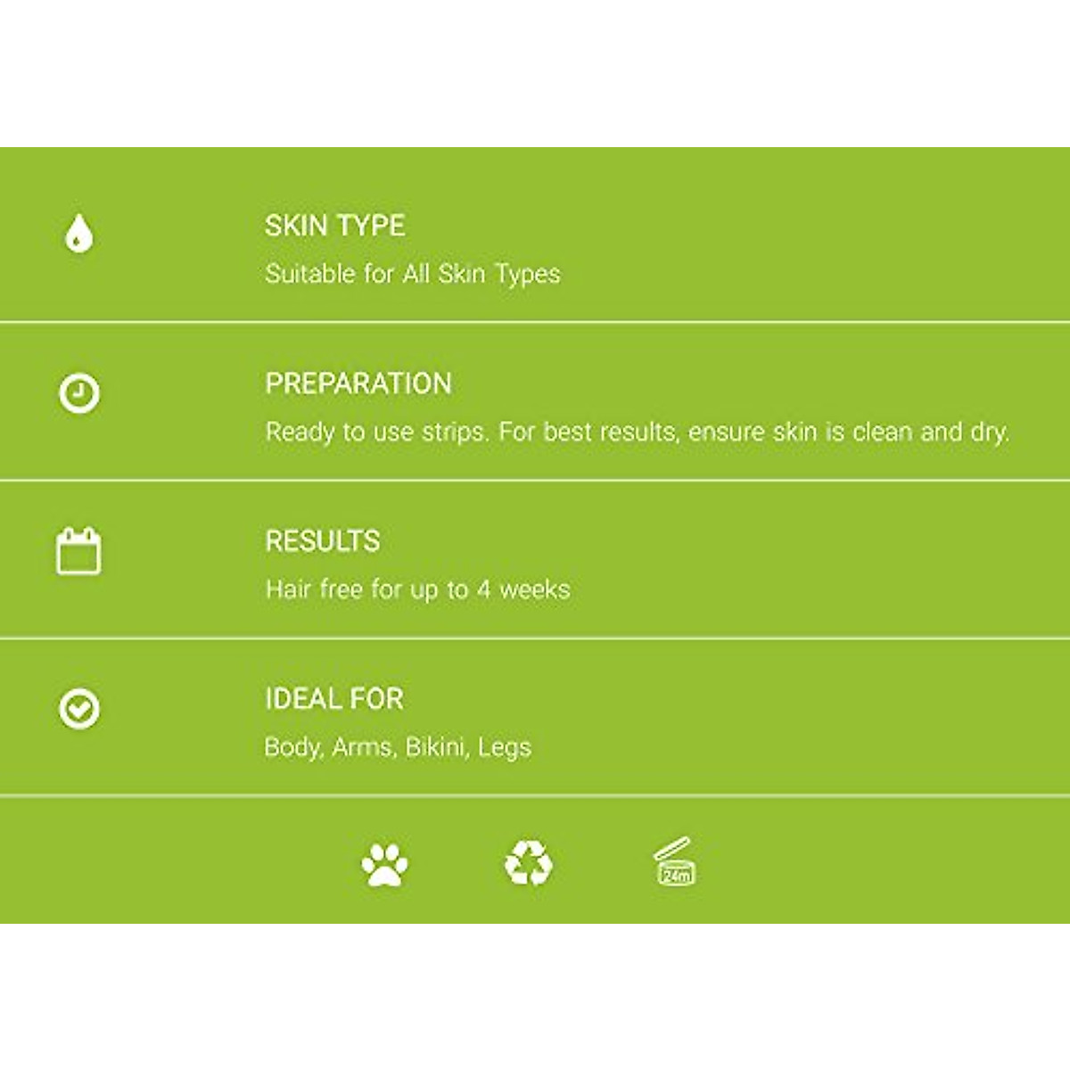 Nad's Hair Removal Strips, 24 Strips (Pack of 2)