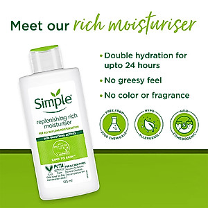 Simple Replenishing Rich Moisturiser, 125ml by Simple