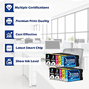DOUBLE D Maxify 1200 Ink Cartridges Compatible for Canon PGI-1200XL PGI 1200 XL Pigment, High Yield Work with Maxify MB2720 MB2050 MB2350 MB2320 MB2020 MB2120 (4BK,2C,2M,2Y) 10 Pack