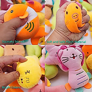 YUNKINGDOM Puppy Small Dog Squeaky Toy 27 Pack Dog Squeakers Toys for Small Dogs Cute Bulk Dog Toys Stuffed Plush Dog Toy for Puppies Pet Small Dog Toys