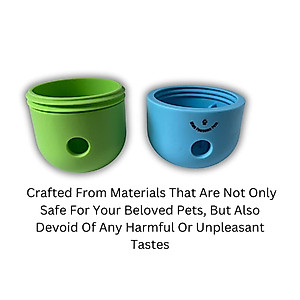 Mias Pawsome Pets Dog Puzzle Chew Toy Ball: Durable Chewing Ball for Small to Medium Dogs Puppies - Teeth Cleaning/IQ Training, Enrichment & Interactive Fun - Suitable for Dogs and Cats