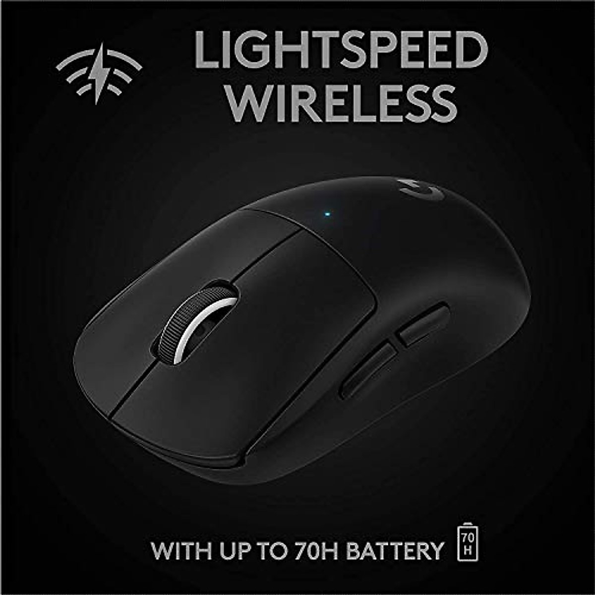 Logitech G PRO X Superlight Wireless Gaming Mouse, Ultra-Lightweight, Hero 25K Sensor, 25,600 DPI, 5 Programmable Buttons, Long Battery Life, Compatible with PC/Mac - Black (Renewed)