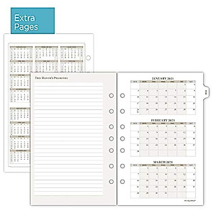 2021 Daily Planner Refill by AT-A-GLANCE, 5-1/2" x 8-1/2", 12010 Day-Timer, Size 4, Two Page per Day (481-225-21)