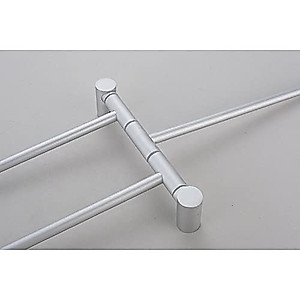 Towel Racks, Towel Rack 360 Degree Rotatitowel Rack Anti-Rust Activity Towel Holder Space Aluminum Towel Rack Wall Mounted Towel Rack Bathroom Kitchen Organizer Towel Stack/3 Rail/a