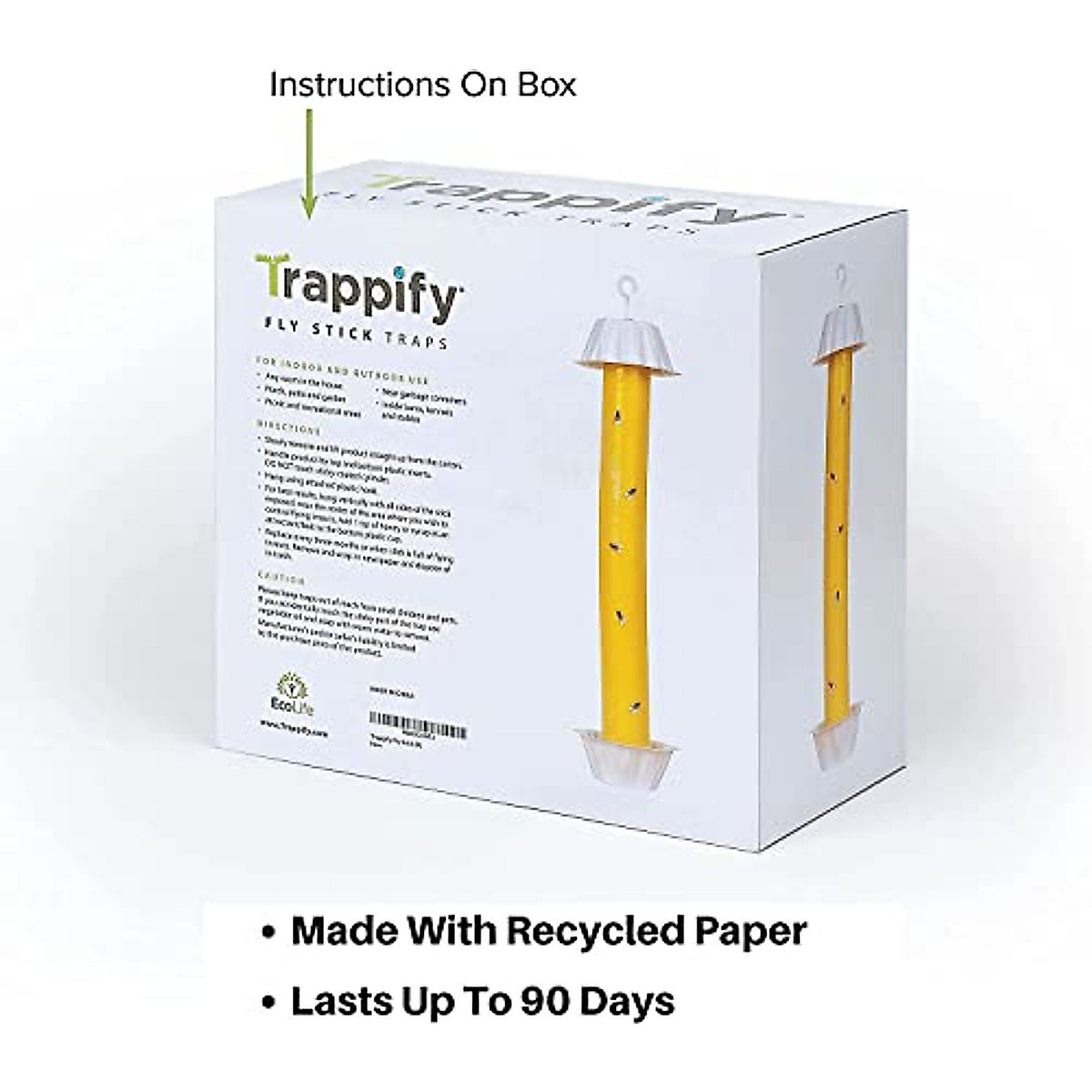 Trappify Hanging Fly Traps Outdoor: Fruit Fly Traps for Indoors | Fly Catcher, Gnat, Mosquito, & Flying Insect Catchers for Inside Home - Disposable Sticky Fly Trap for Indoor House Pest Control (8)