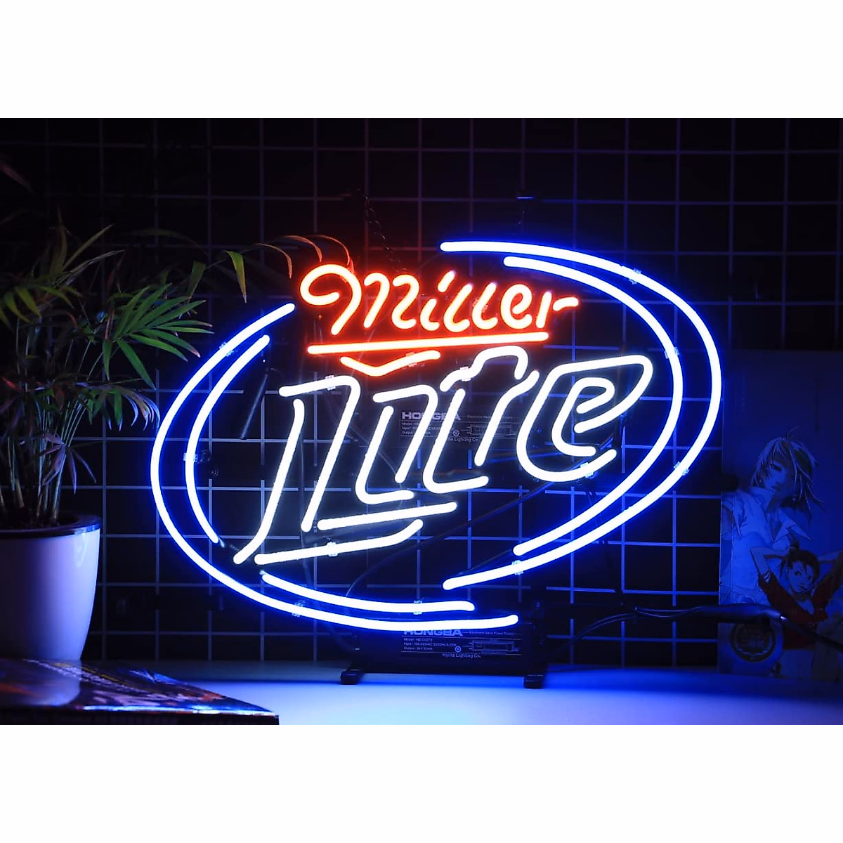 Mirsne Neon Light Signs, 17 Inch Bar Beer Neon Signs, Handmade Glass Neon Signs, Unique Neon Bar Beer Signs for Mancave Bedroom Home Bar. (Multi-Colored 1)