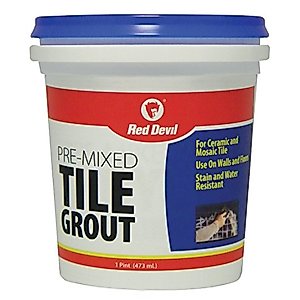 Red Devil 0428 Pre-Mixed Tile Grout, 1 Pint, White