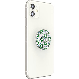 PopSockets Plant-Based Phone Grip with Expanding Kickstand, Eco-Friendly PopSockets for Phone - Translucent 8 Bit Frogs