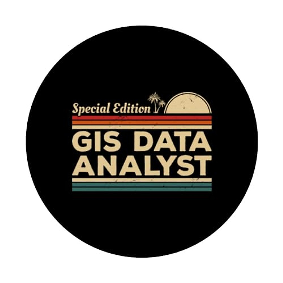 Vintage GIS Data Analyst Geographic Information System PopSockets Standard PopGrip