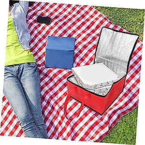 UPKOCH Large Insulated Lunch Bag Insulation Bags Shopping Tote Lunch Bag Large Zippered Tote Bag Keep Warm Groceries Bag Pizza Warmer Bag Food Cooler Bag Jumbo Insulated Pouch Food