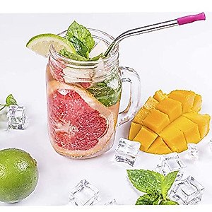 100pcs Straw Tips Reusable Silicone Straws Tips for Metal Straws Several Colors Food Grade Straws Tips Covers Individually Wrapped Silicone Tips Fits for Regular 1/4 Inch Wide Stainless Steel Straws