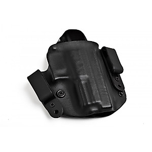 L.A.G. TACTICAL, INC., Defender Series, OWB/IWB Holster, Fits SIG P226R/MK25, Kydex, Right Hand, Black Finish