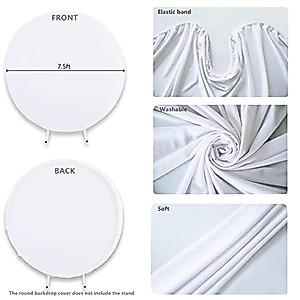 Generic Cartoon 7.5ft Round Backdrop Cover Circle Backdrop Cover for Parties Spider Super Boys Birthday Party Baby Shower Cake Dessert Table Decor Banner