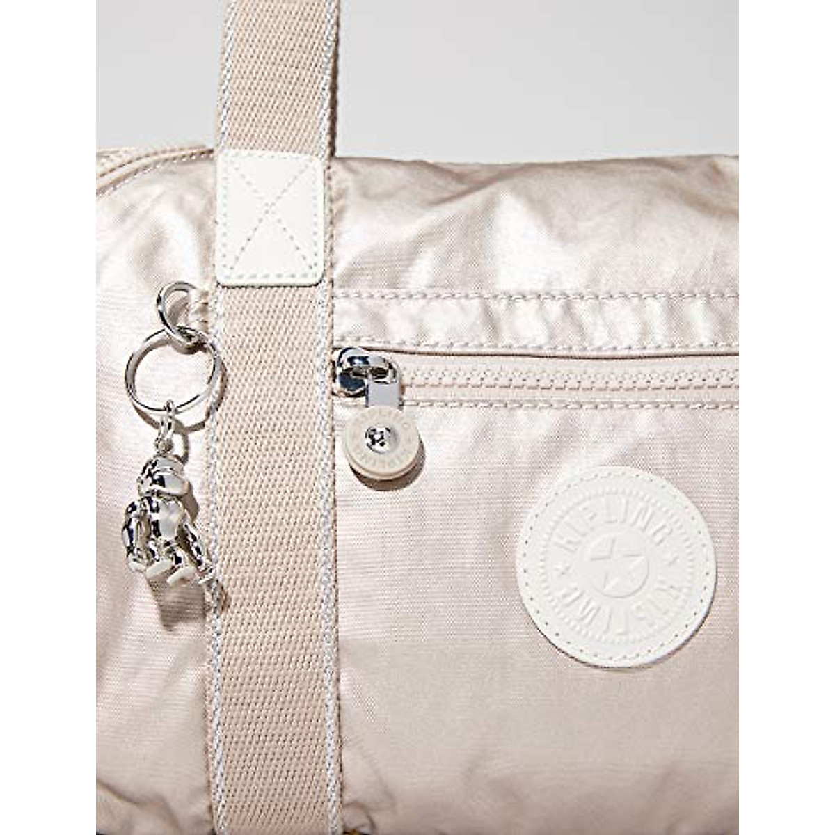 Kipling Art Mini, Silver (Metallic Glow)