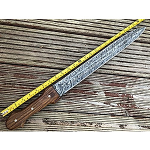 Perkin - FST1 - Damascus Steel Knife - 24 Inches Fixed Blade Hunting Knife Sword