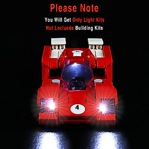 LMTIC Led Lighting Kit for Lego Speed Champions 1970 Ferrari 512 M 76906 Toy Building Kit Light Set Compatible with Lego 76906(NOT Included The Lego Sets)
