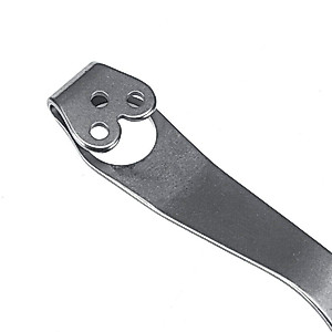 4PCS Stone Wash Titanium Deep Carry Pocket Clip For Spyderco PM2 C81 3-Hole