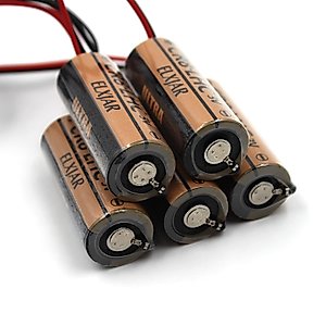 elxjar (5-Pack) 3V 3000mAh CR8-LHC Lithium Manganese Dioxide Battery Replacement for Fuji FDK CR8.LHC 17430, Toto CR8-LHC TH559EDV410R Automatic Toilet Flusher